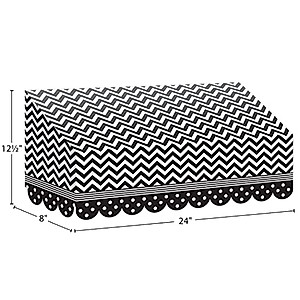 Teacher Created Resources Black and White Chevrons and Dots Awning (77164)