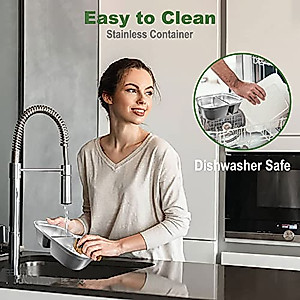 Electric Lunch Box Food Heater, Yokgrass 2-Compartment Fast Heating Adults Food Warmer for Car Truck and Home, Protable, Leak Proof, with 1.5L Stainless Steel Container, Fork, Spoon and Insulation Bag