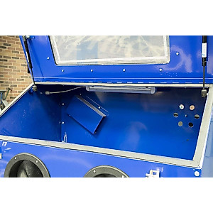 Eastwood B60 Sand Blasting Cabinet | Steel Sand Media Blaster Cabinet Kit | for Paint Removal, Metal Restoration, Rust Removal, Sandblasting | Holds Up to 120 Lbs of Abrasive Media