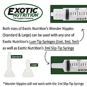 Wonder Nipple - Nursing Nipple for Baby Animals - Handfeeding Baby Squirrels, Sugar Gliders, Hedgehogs, Guinea Pigs, Racoons, Prairie Dogs, Opossums, and More! (Standard)