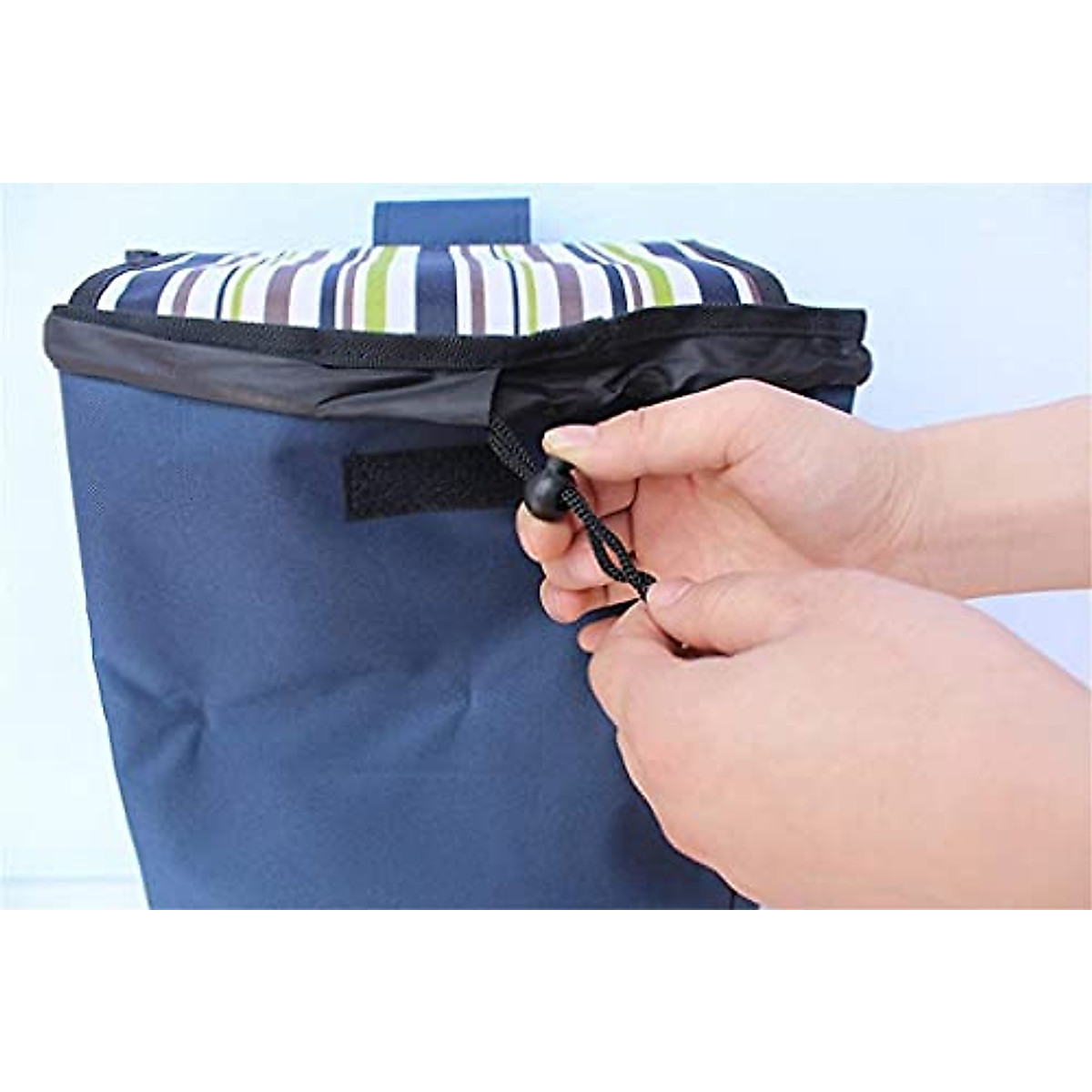 Shopping Trolley on Wheels Multi Function Shopping Cart Climbing Stairs Cart/Folding Cart/Portable Pull Cart/Hand Trailer/Pull Rod Car/with Stool Can Sit/Stool Storage Hand Trucks,Blue ,Shoppin