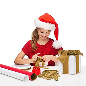 75 Yards/ 3 Rolls Vintage Velvet Ribbon Christmas Velvet Ribbons Velvet Ribbon Rolls for Christmas Handmade Craft Project (Khaki,1 1/2'', 1'', 2/5'')