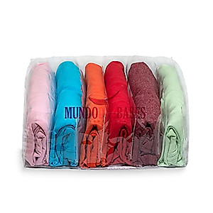 Mundo das Bases Organizer Closet Storage Solution Made of Flexible, Clear Plastic and Six Dividers for Clothes, Underwear and T-shirts (transparent 6 dividers)