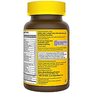 Nature Made Postnatal Multivitamin + DHA 200 mg, Postnatal Vitamins for Breastfeeding Moms & Babies, Vitamins & Nutrients Include Iron, Vitamin D3, Calcium, Iodine and More, 60 Softgels