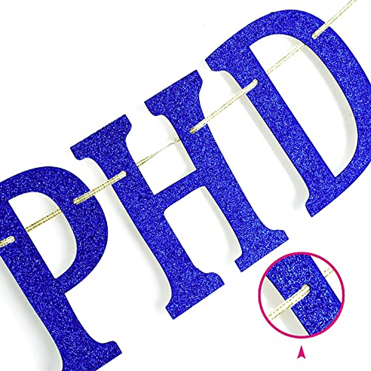 Gold Glitter Congrats PHD 2023 Banner - PHD Graduation Decorations - Congrats Grad, Congratulations PhD Graduation Party Decorations
