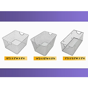 YBM Home Wire Mesh Storage Basket Organizer for CD and DVDs - 6 Pack