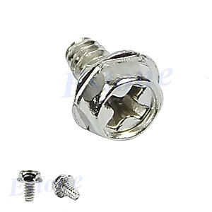 Screw 100pcs Toothed Hex 6/32 Computer PC Case Hard Drive Motherboard Mounting Screws