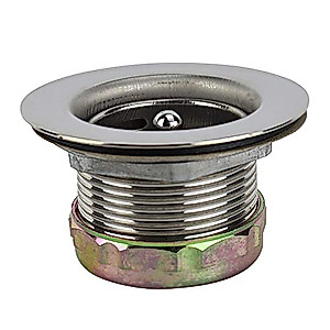 Keeney 878PC Stainless Steel Junior Duo Bar Sink Strainer with Basket, Fits 2-Inch or 2-1/2-Inch Openings, Polished Chrome