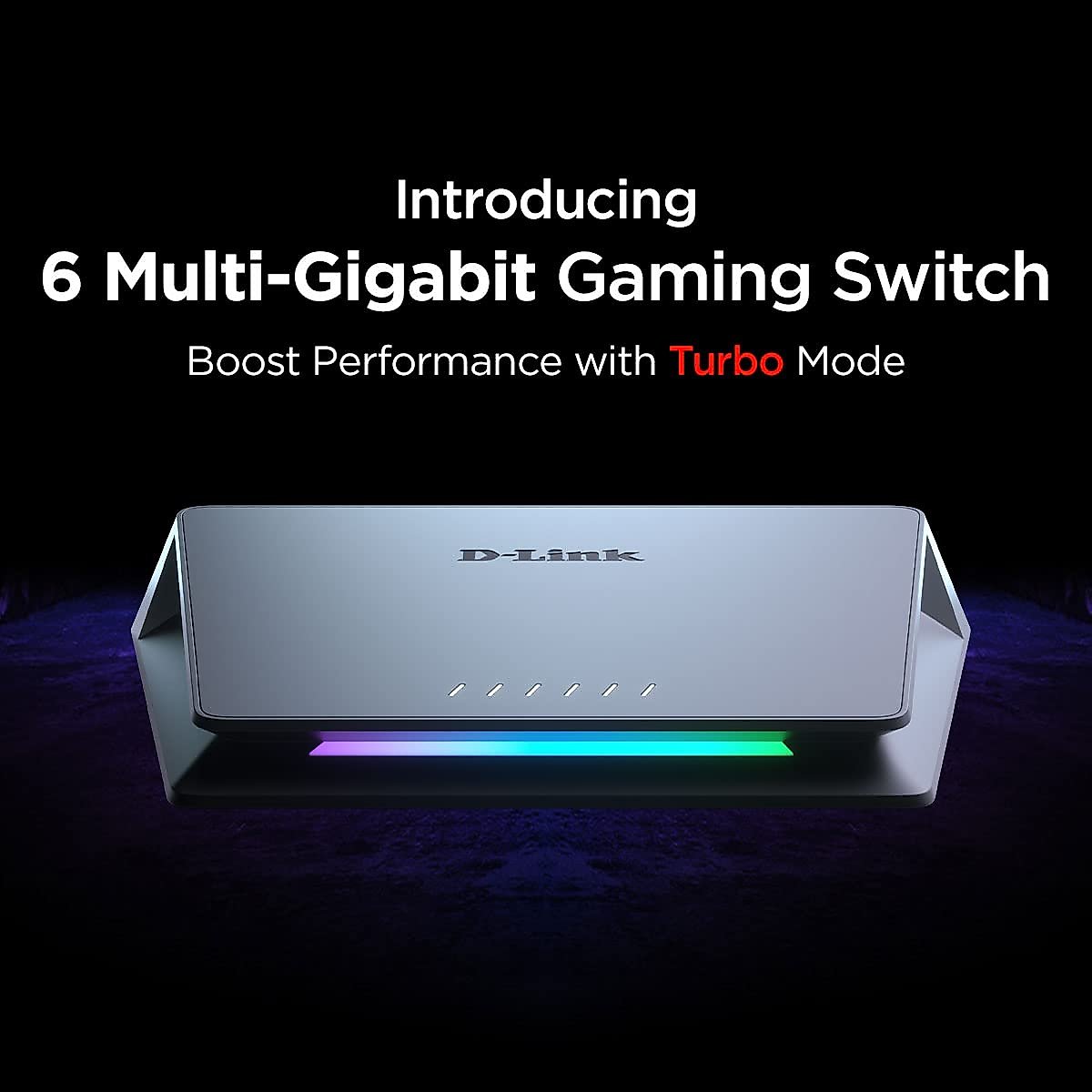 D-Link 6-Port 10Gb & 2.5Gb Unmanaged Gaming Switch with 1 x 10G, 5 x 2.5G - Multi-Gig, Network, Fanless, Plug & Play, Colored Indicator (DMS-106XT)