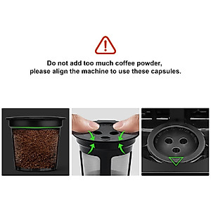 Reusable Coffee Pods for Ninja Dual Brew Coffee Maker, 3 Pack Reusable K Cups Coffee Filter Compatible with Ninja DualBrew Pro CFP301 CFP201