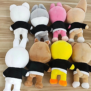 YJYP Cute Cartoon Plush Dolls Felix Hyunjin Bnagchan Changbin Home Sofa Desk Decor Souvenir