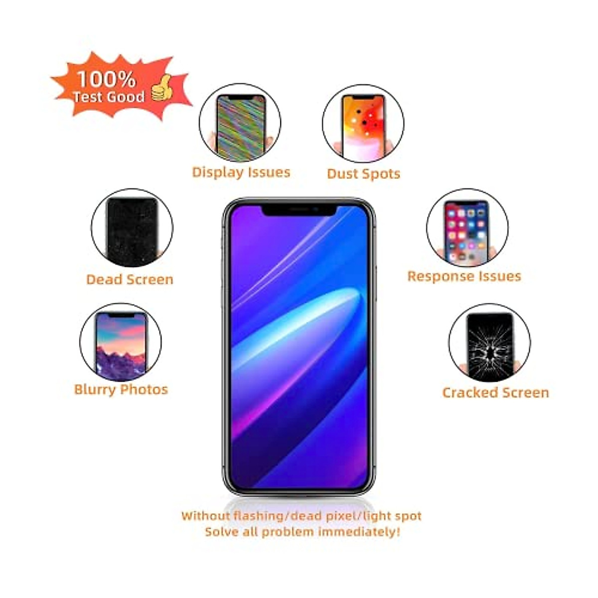 iPhone 12/12 Pro Screen Replacement Kit, LCD Cellular Glass Display Repair Digitizer 6.1 inch Touch Screen with Repair Kit + Screen Protector