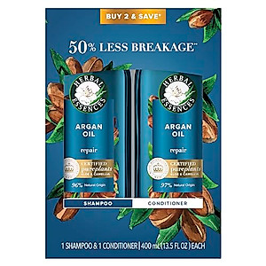 Herbal Essences Brand, Hair Repair Shampoo and Conditioner Set, Argan and Camellia Oil, Paraben Free, For All Hair Types, 27 Fl Oz (Dual Pack)