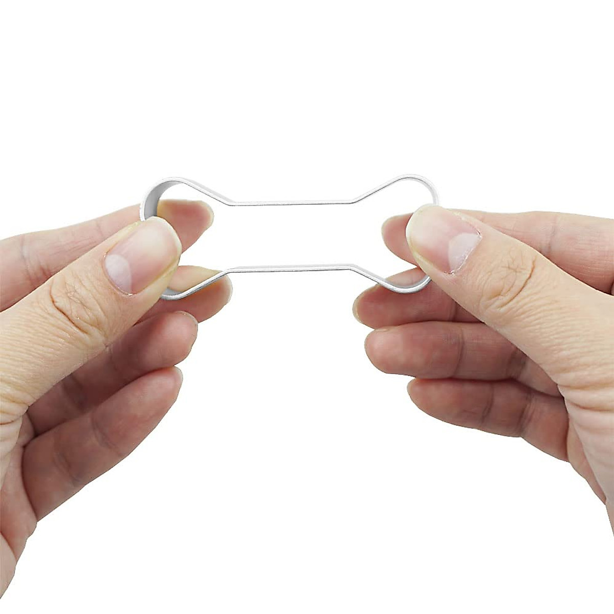 FAZHBARY 6 Counts Bone Cookie Cutter Small Dog Bone Cookie Cutters Metal Dog Bone Shaped Cookie Candy Food Mold Cutters for Treats Baking Crafts