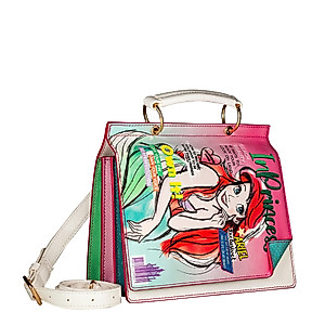 Danielle Nicole X Disney Little Mermaid Ariel Magazine Crossbody Bag - Fashion Cosplay Disneybound Cute Crossbody Bags, Multicolor
