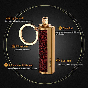 BIASTNR Permanent Match Lighter, Flint Fire Starter Keychain Metal Matchstick Fire Starter Emergency Survival Gear for Camping Hiking Hunting