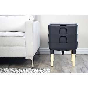 FCMP Outdoor - The Essential Living Composter, 2-Tray Worm Composter, Black