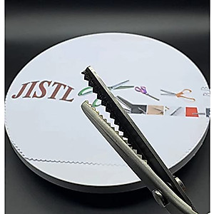 JISTL Green Pinking Shears Comfort Grips Professional Dressmaking Pinking Shears Crafts Zig Zag Cut Scissors Sewing Scissors,Professional Handheld Dressmaking