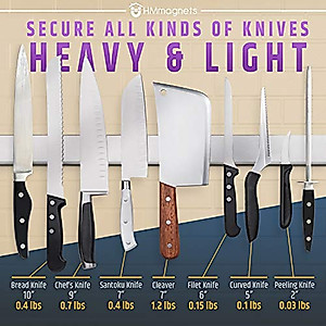 24 Inch Heavy-Duty Magnetic Knife Holder for Wall (Large Size) - Premium Stainless Steel Magnetic Knife Strip - Professional Space-Saving Knife Bar With Powerful Magnetic Pull Force (Upgraded Version)