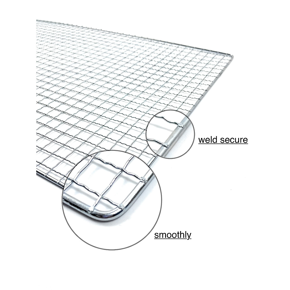 portable campfire barbecue grill wire mesh rack mat grate for stove charcoal, Rectangular, 17.7 inch , Stainless steel color