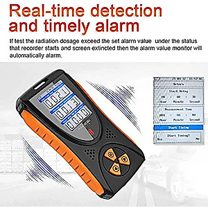 YNITJH Portable Geiger Counter Nuclear Radiation Monitor Alarm Nuclear Radiation Detector Personal Dose Ore Xy Ray Measuring Instrument Dosimeter Digital Meter High Sensitivity