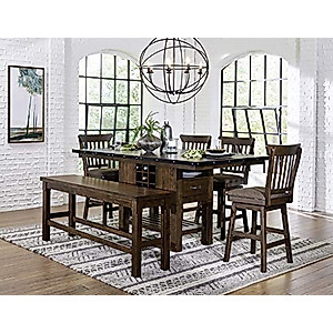 Homelegance Counter Height Dining Bench Brown