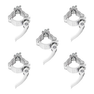 5 Pcs 2 Inch Quick Lock and Release Heavy Duty 220 Lbs Aluminum Alloy Stage Lighting Clamp for Par Light,Moving Head Light