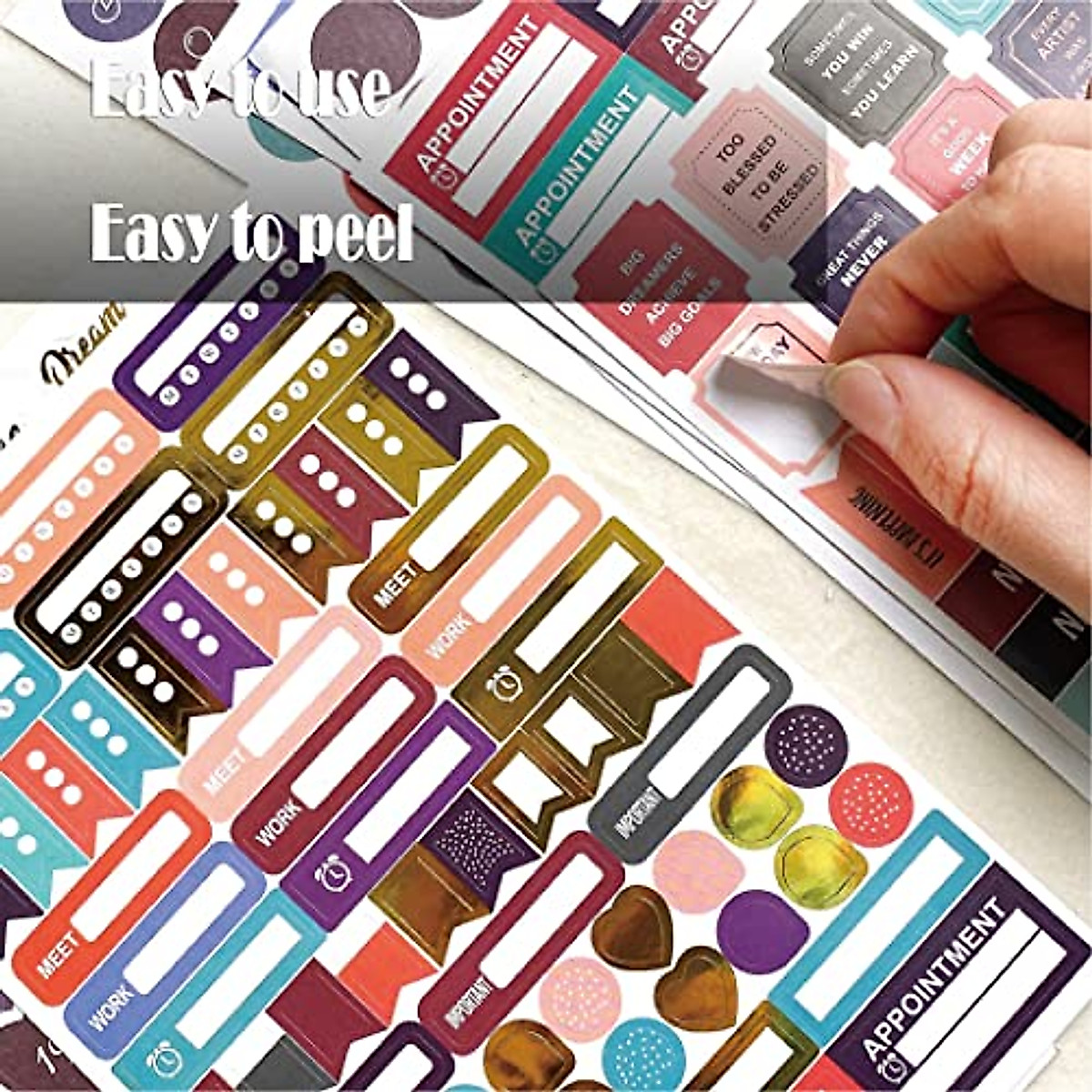 NICKANG Planner Stickers and Accessories | 31Sheets/1740+Pcs | Productivity & Decorative Stickers and Accessories, Ideal for Budget, to Do List, Journals, Calendars, Daily, Women, Adults, Holiday