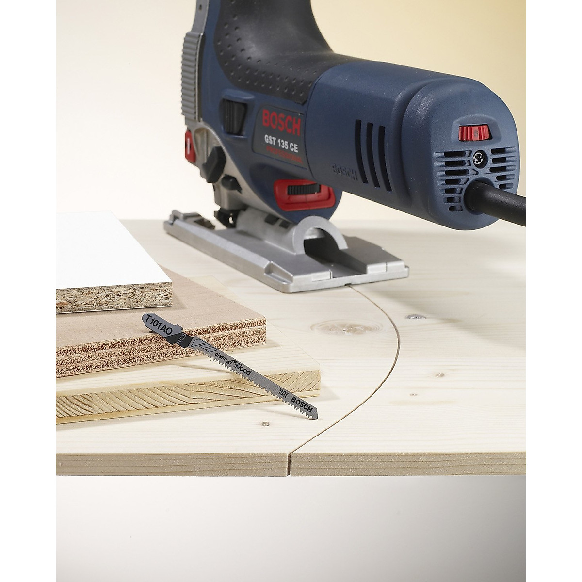 Bosch T-101AO/3 Jigsaw Blades for Woodworking, Set of 3