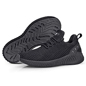 Sumotia Fashion Sneakers for Women Lightweight Walking Shoes for Women Breathable Athletic Sports Gyms Shoes for Work Shopping Travel,Black 8.5