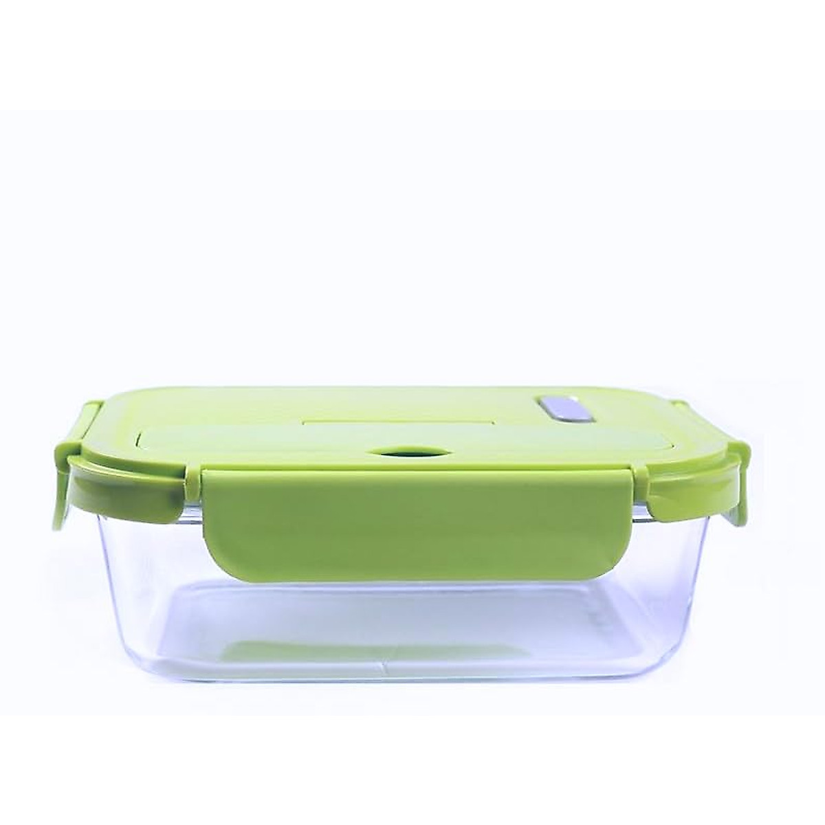 Luxurious Glass food Storage Containers with Lids 4 cup single Airtight 36 oz / 1040 ml Luxury Green lids Microwave & Freezer Safe BPA Free glass Meal Prep Containers with lids