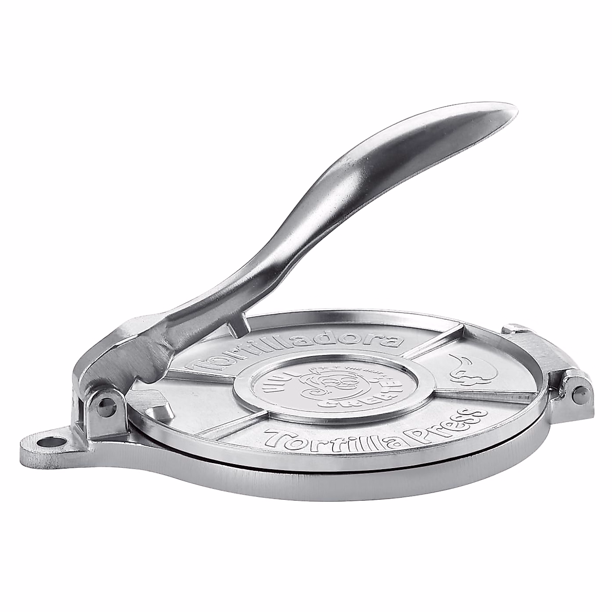Vivicreate 8 Inch Tortilla Press, Tortilladora Press, Aluminum Tortilla Press, Flour Tortilla Press, Rotis Press, Quesadilla press, Taco Maker (Silver)