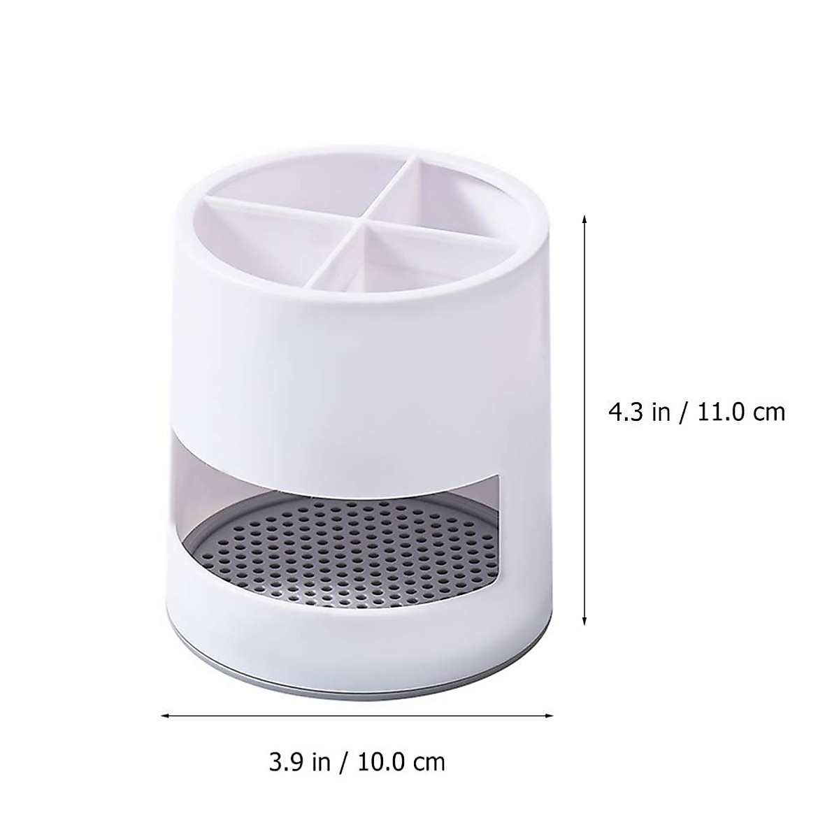 DOITOOL Kitchen Utensils Flatware Caddy Holder Plastic Storage Organizer Wall Mount Kitchen Caddy Bin for Silverware Forks Spoons Chopsticks White Kitchen Utensils Holder