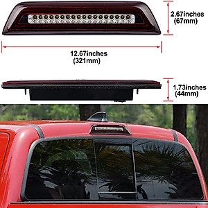 LED 3rd High Mount Stop Lamp Lights for TAYOTA Tacoma 2016-2020 Limited SR SR5 TRD Off-Road TRD Pro Sport Red Lens LED Third Brake Light White LED Reverse Cab Roof Cargo Lamps Lights OEM 8157004040