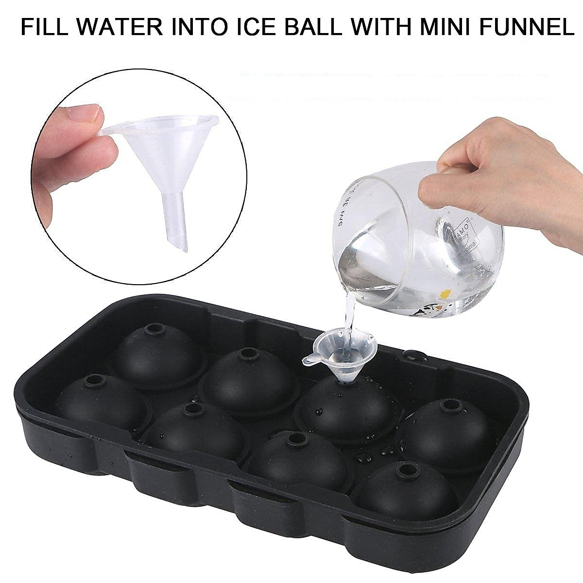 Vshinic Ice Cube Tray,Freezer Ice Maker, Ice Trays for Freezer With Lid,Whiskey Ice Ball Maker Large Square Ice Cube Molds with Lid for Cocktails Bourbon Coffee Juice - Reusable & BPA Free 2 Pack