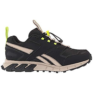 Reebok Women's DMXPERT Sneaker, Black/modern beige/neon Lime 9.5 M US