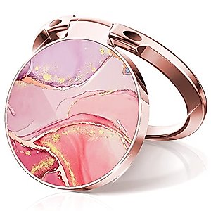 Tbrand Cell Phone Ring Holder, Finger Ring Stand, 360 Degree Rotation Finger Ring Kickstand, Metal Grip Holder for Most Smart Phones, iPhone, Samsung, LG, Sony (Pink)