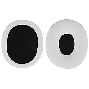 Geekria QuickFit Protein Leather Replacement Ear Pads for Sony MDR-ZX750DC MDR-ZX750 MDR-ZX750AP MDR-ZX750BN Headphones Ear Cushions, Headset Earpads, Ear Cups Repair Parts (White)