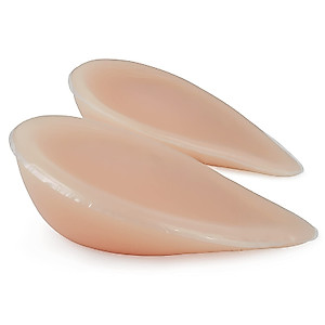 IVITA One Pair C Cup Asymmetrical Shape Silicone Breast Form Side Fake Boobs for Mastectomy Prosthesis Crossdressers Transgender Cosplay Bra Pads Inserts