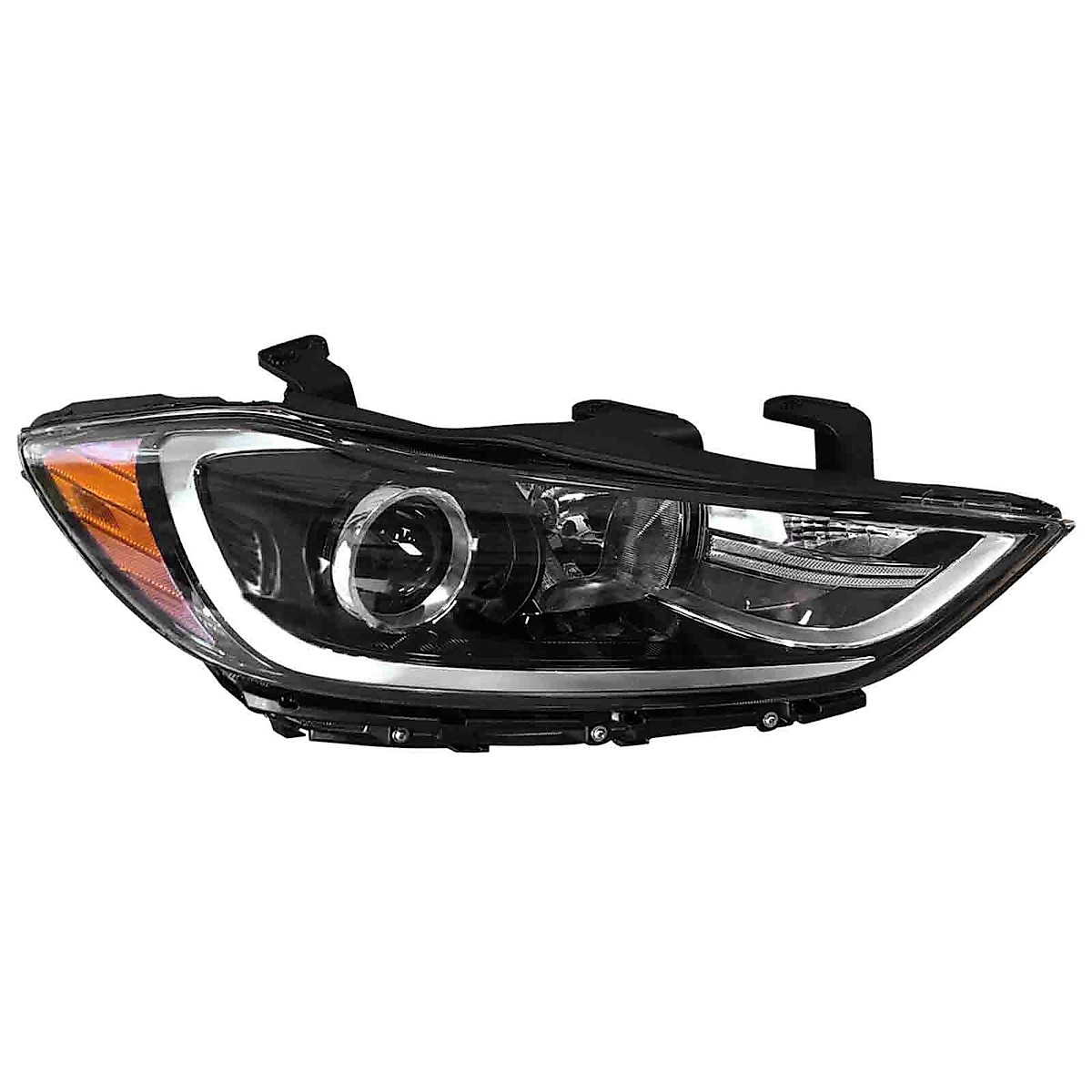 AutoModed Aftermarket Halogen Headlight Headlamp Assembly Replaces 92102-F3000 92102F3000 HY2503206 Compatible with 2017 2018 Elantra | Right Passenger Side 1pc | By AutoModed