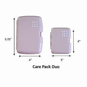 Claire's Exclusive - Caboodles Makeup Case Small - Duo Travel Cosmetic Purse Caboodle for Girls Organizer Storage Box Hard Cases - (Case 1 - 6x4x1) (Case 2 - 4x3x1) 2 Pack Pink