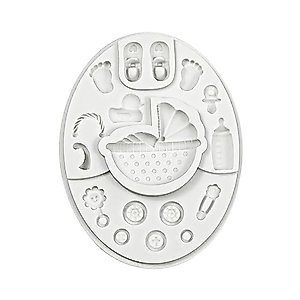 Baby Shower Silicone Mold For Candy Cookie Baby Stroller Fondant Molds For DIY Chocolate Candy Decoration Jewelry Baby Stroller Silicone Mold Cupcake Toppers Mold