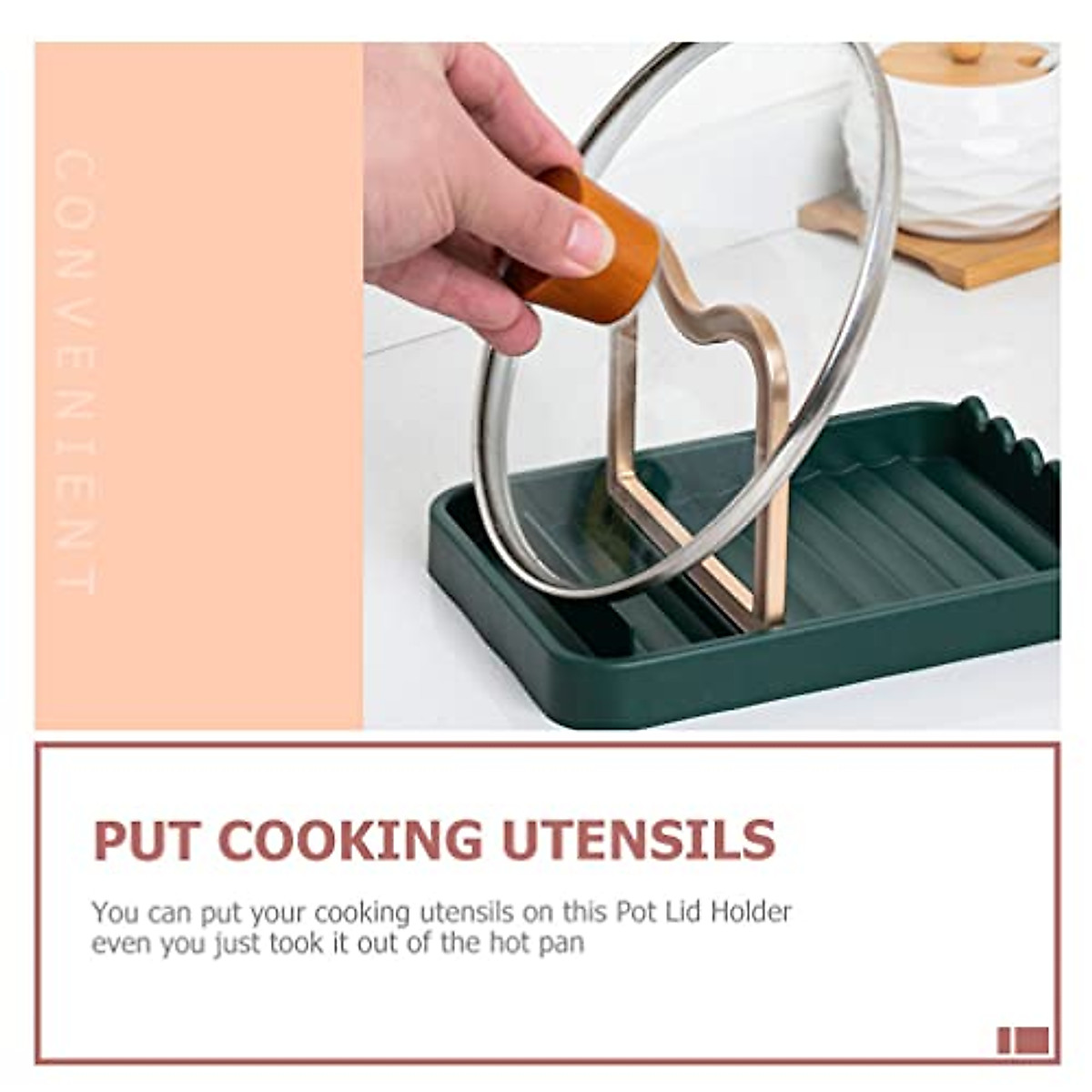 HEMOTON Utensil Holder Pan Lid Holder 2Pcs Kitchen Lid Holders Multi-function Lid Organizers Household Lid Racks Lid Supply Cutting Board Holder Stand Kitchen Utensil Holder