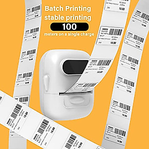 MARKLIFE Label Maker Machine with Tape Barcode Label Printer - Mini Portable Bluetooth Thermal Labeler for Address Clothing Jewelry Retail Barcode Compatible Phones &PC