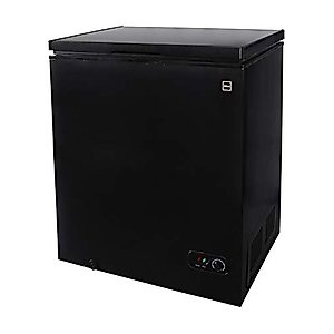 RCA RFRF510-BLACK Chest Freezer, Up to 141 L, 5.3 Cu. Ft. Capacity, Black