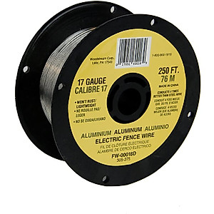 Fi-Shock FW-00018D 17 Gauge Aluminum Wire for Electric Fencing, 250 ft