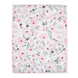 Bedtime Originals Blossom Pink Watercolor Floral 3-Piece Mini Crib Bedding Set