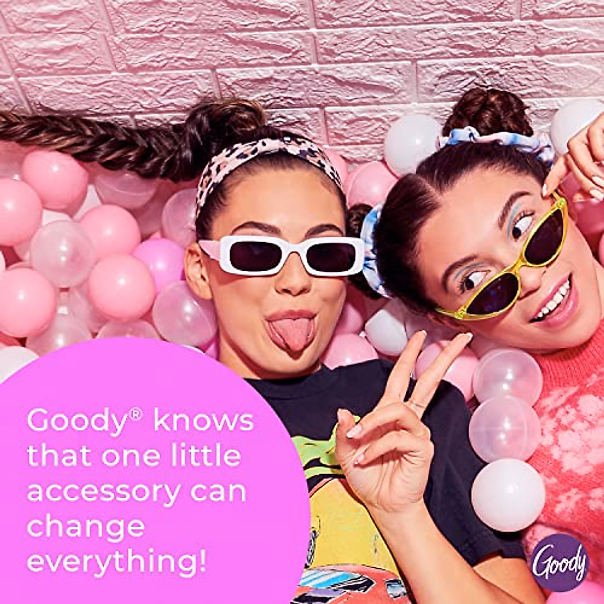 Goody Two-Sided Makeup Mirror with Stand - 1X and 3X Dual Sided Magnification - Lightweight & Portable Table Top Magnifying Vanity Mirror