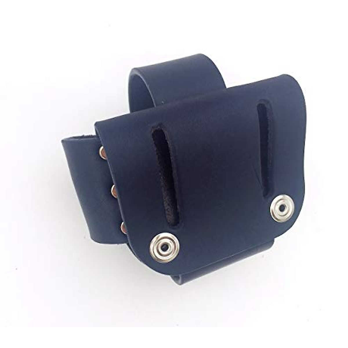 Basket Style Leather Tape Measure Holder by AP Saddlery (Black)