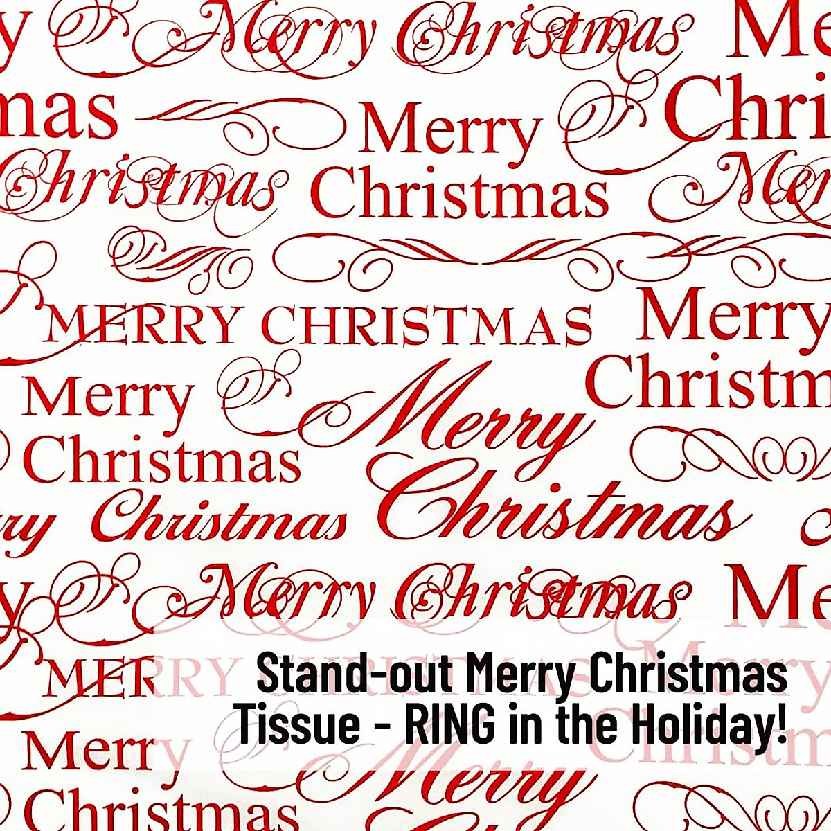 K-Kraft 20 x 20" Tissue Paper with Foil, 102 Sheet Christmas Pack